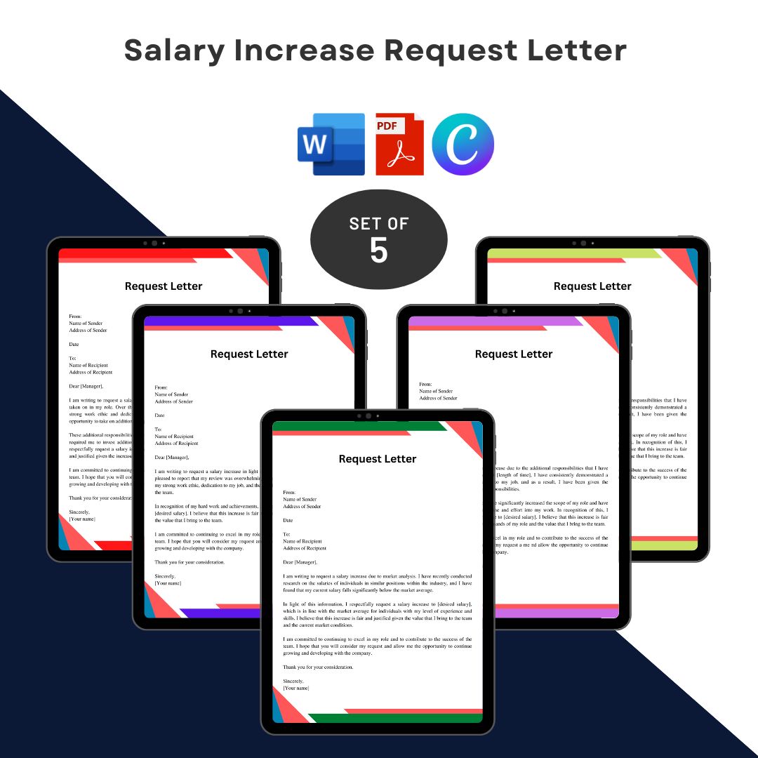 Salary Increase Request Letter Sample with Examples [Word]