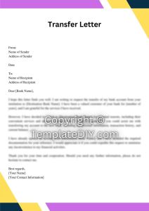 Bank Account Transfer Request Letter Template – Download Now