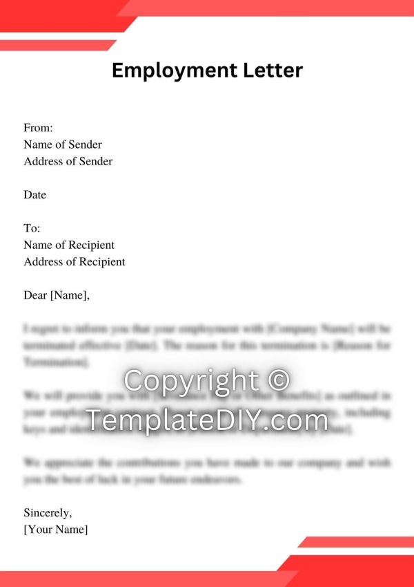 Employment Statement Letter Sample Template Examples
