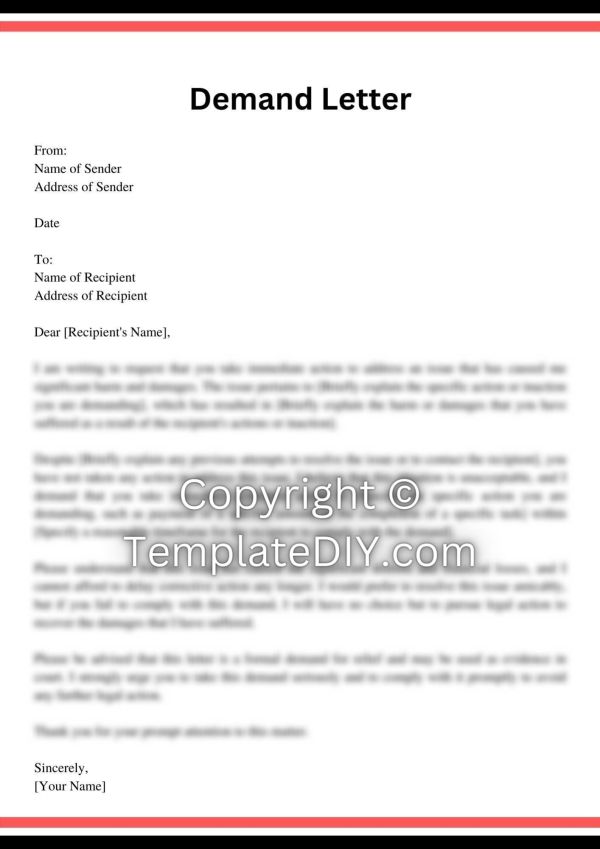 Editable Texas Demand Letter Sample PDF & Word