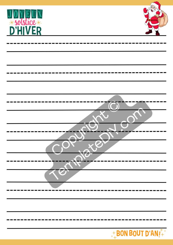 Santa Writing Paper Printable Template PDF, Word [Editable]