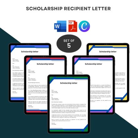 Scholarship Recipient Letter Sample with Examples [Word]