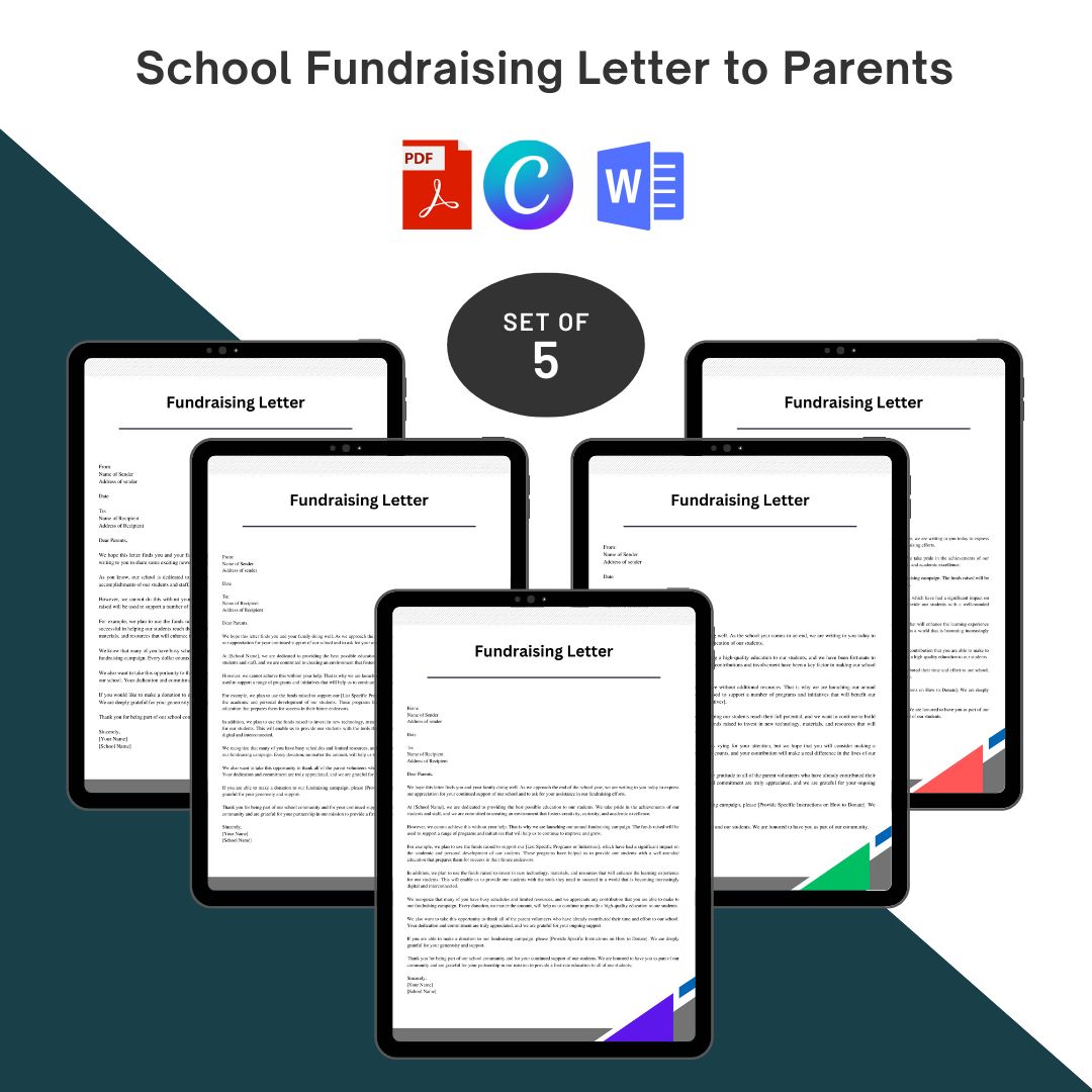 School Fundraising Letter to Parents Sample [Word]