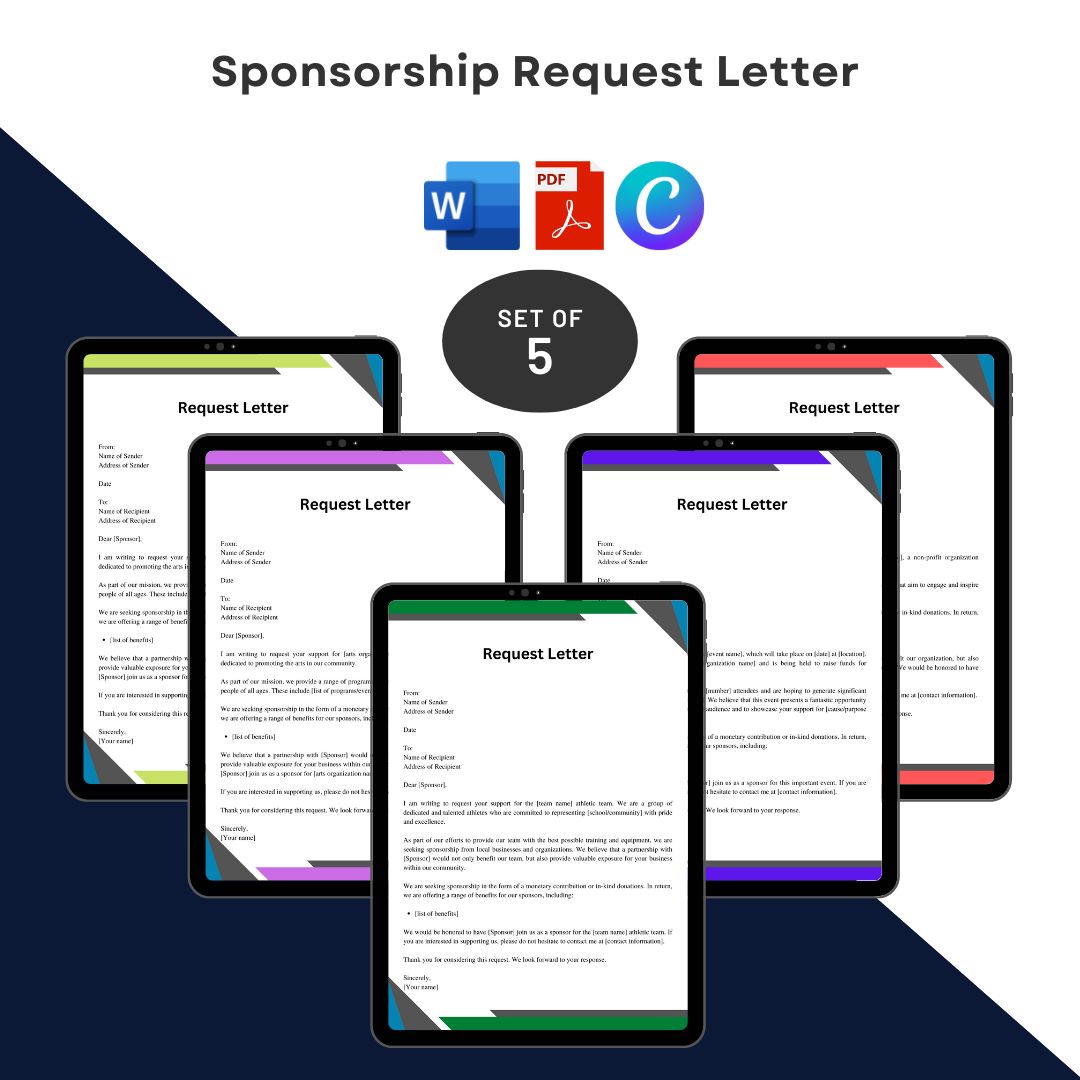 Sponsorship Request Letter Sample with Examples [Word]