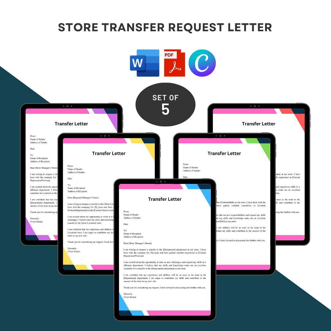 Store Transfer Request Letter Template | Download Example