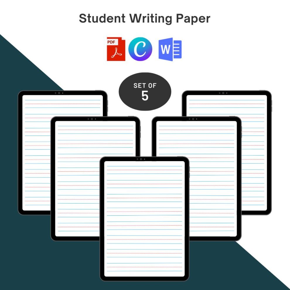 First Grade Writing Paper Template Printable PDF & Word