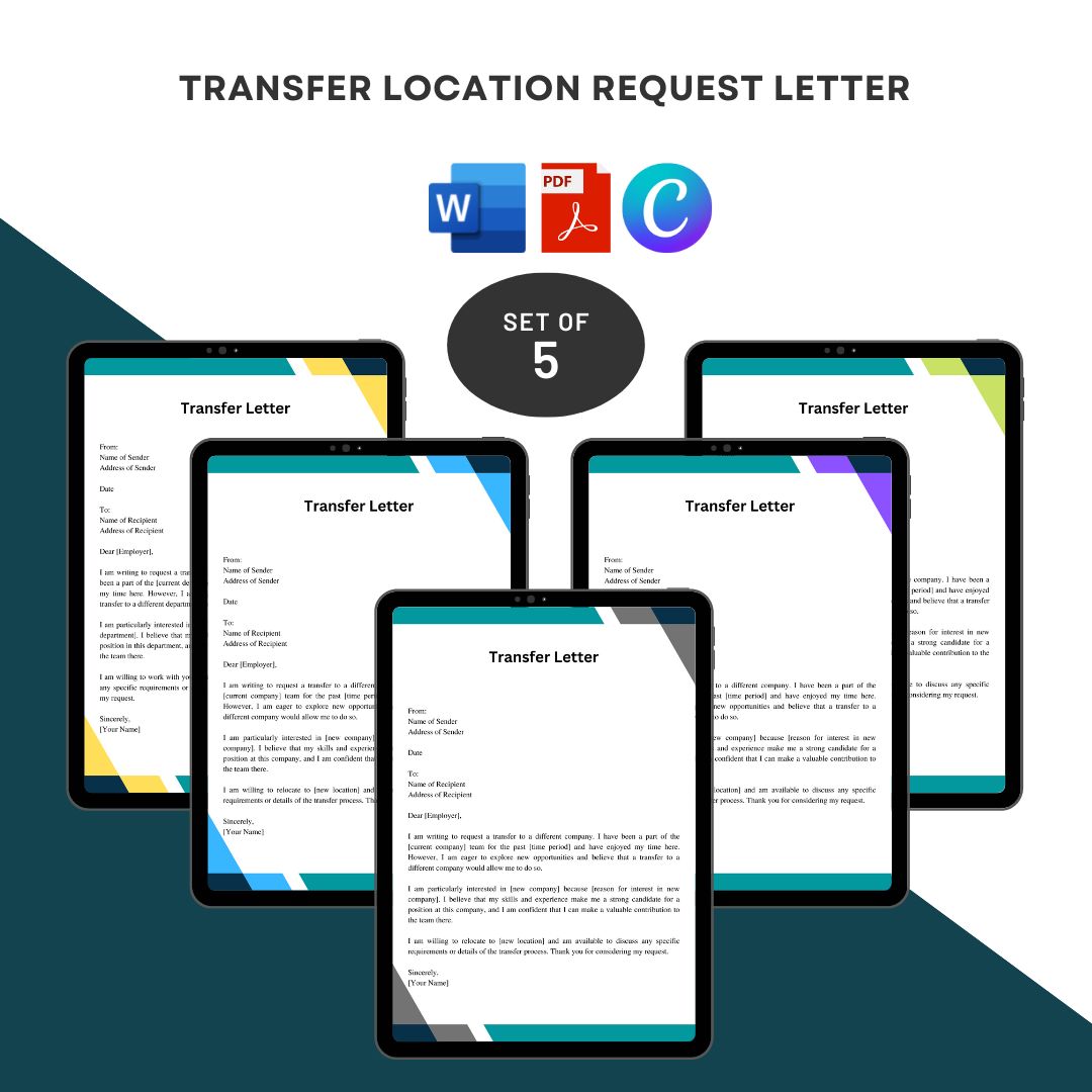 Transfer Location Request Letter Template | Download Sample