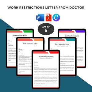 Doctor Work Restrictions Letter Template – Download Now