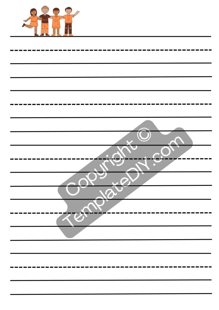 Writing Paper for Kids Template Printable PDF, Word