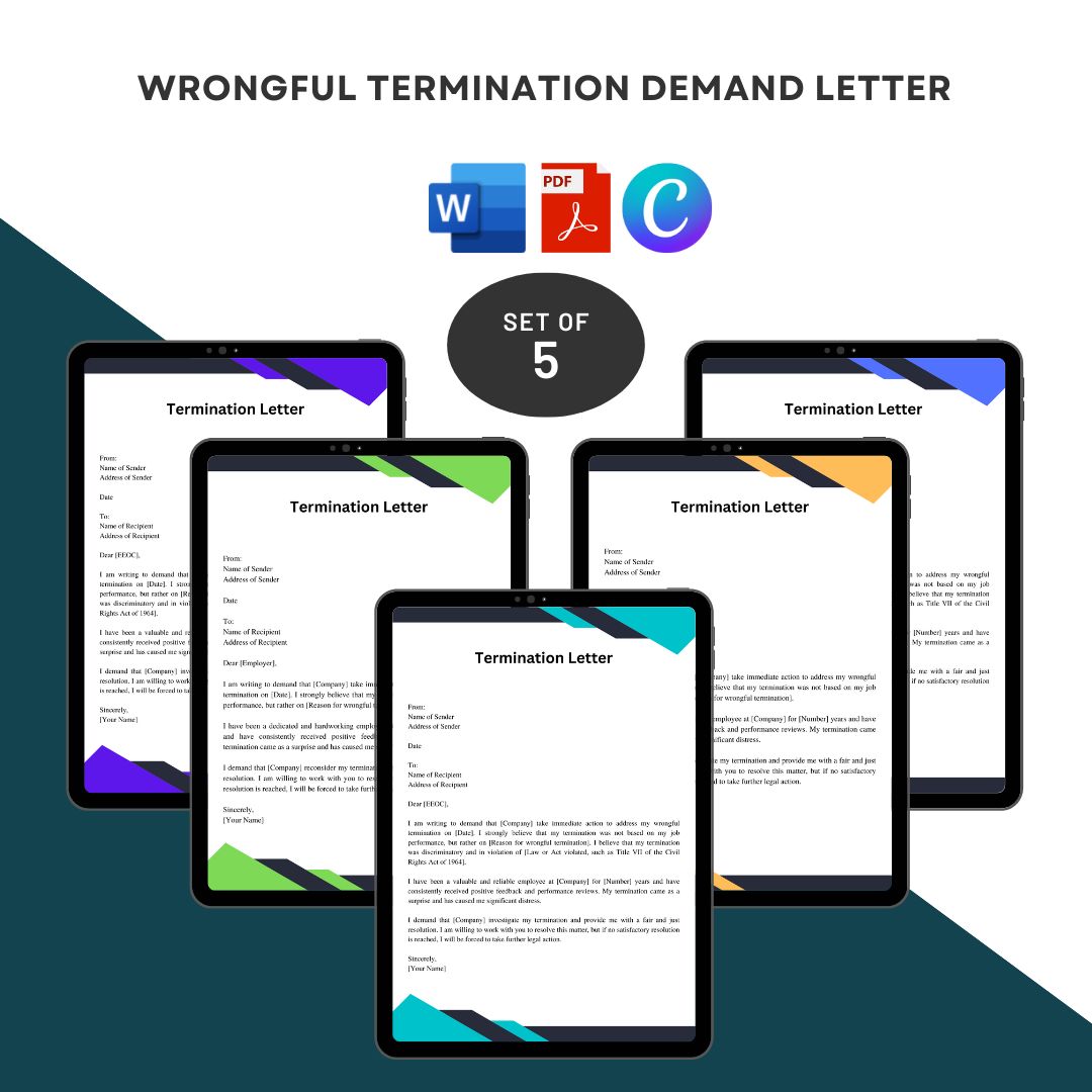 Wrongful Termination Demand Letter Sample with Examples
