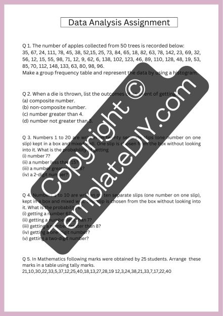 8th Grade Data Analysis Worksheets Template Printable Word