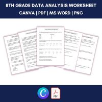 8th Grade Data Analysis Worksheets Template Printable Word