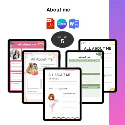 About me Template Printable Template in PDF & Word