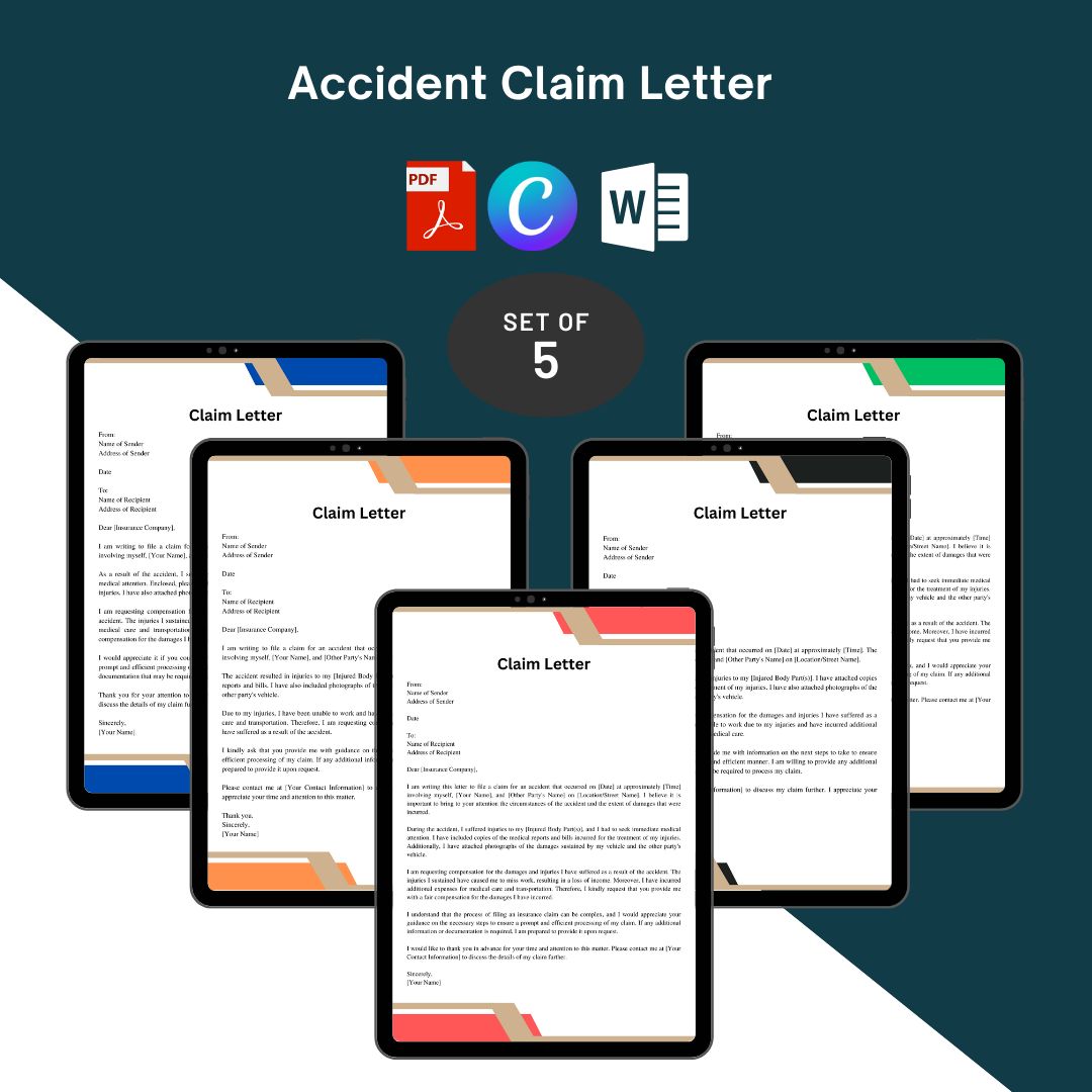 Accident Claim Letter Sample Template with Examples [Word]