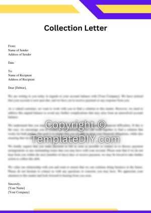 Accounts Receivable Collection Letter Sample and Examples
