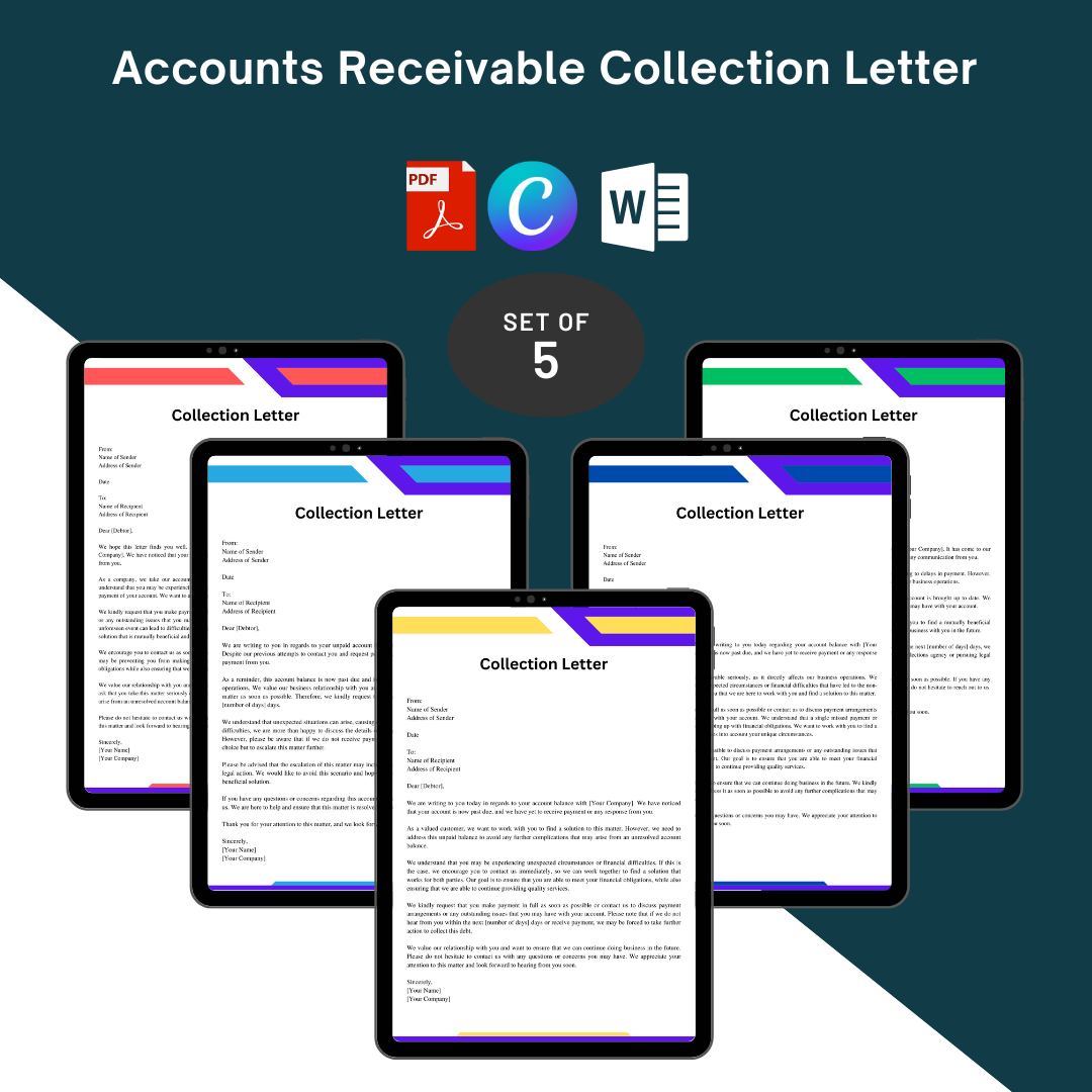 Accounts Receivable Collection Letter Sample and Examples