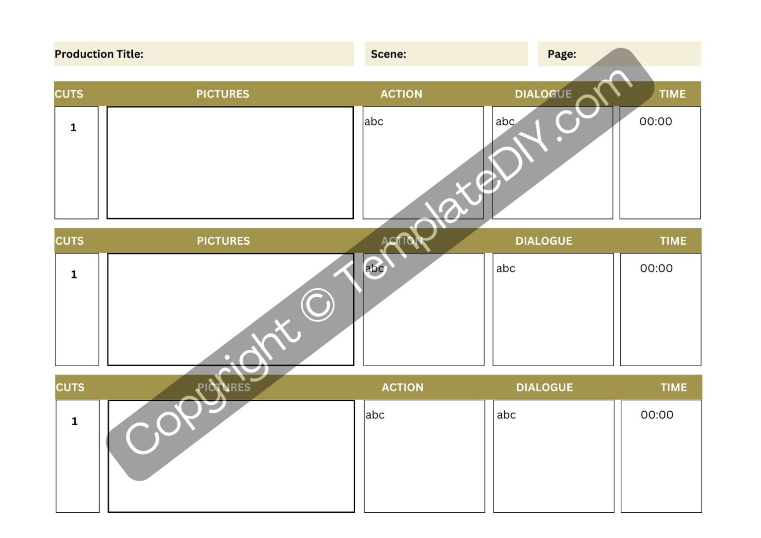 Anime Storyboard Template Printable PDF, Word [Editable]