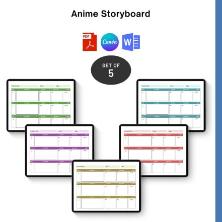 Anime Storyboard Template Printable PDF, Word [Editable]