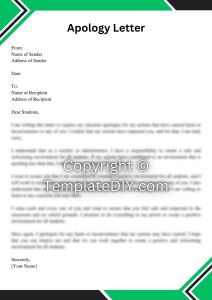 Apology Letter for Students Sample Template with Examples