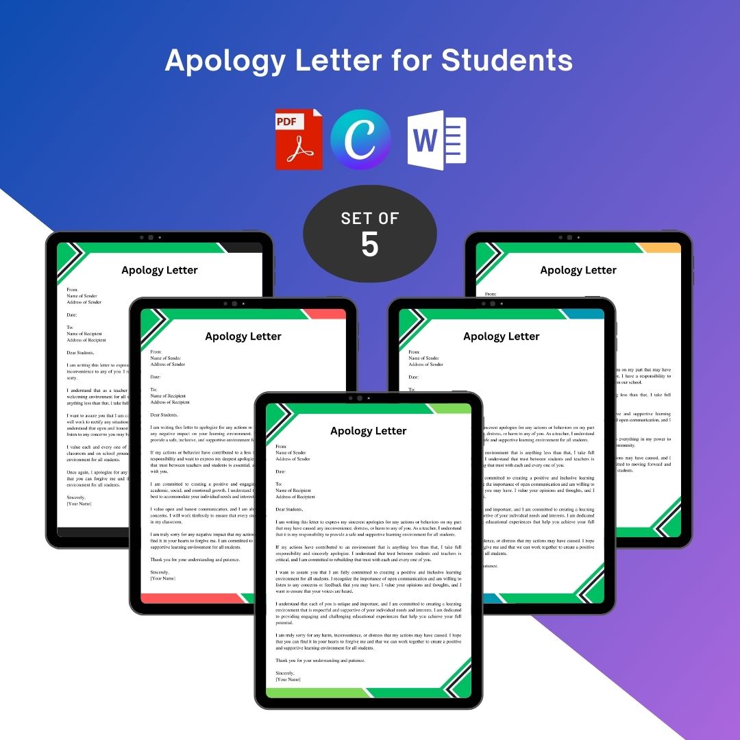 Apology Letter for Students Sample Template with Examples