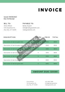 Artist Invoice Template Printable PDF, Word & Excel