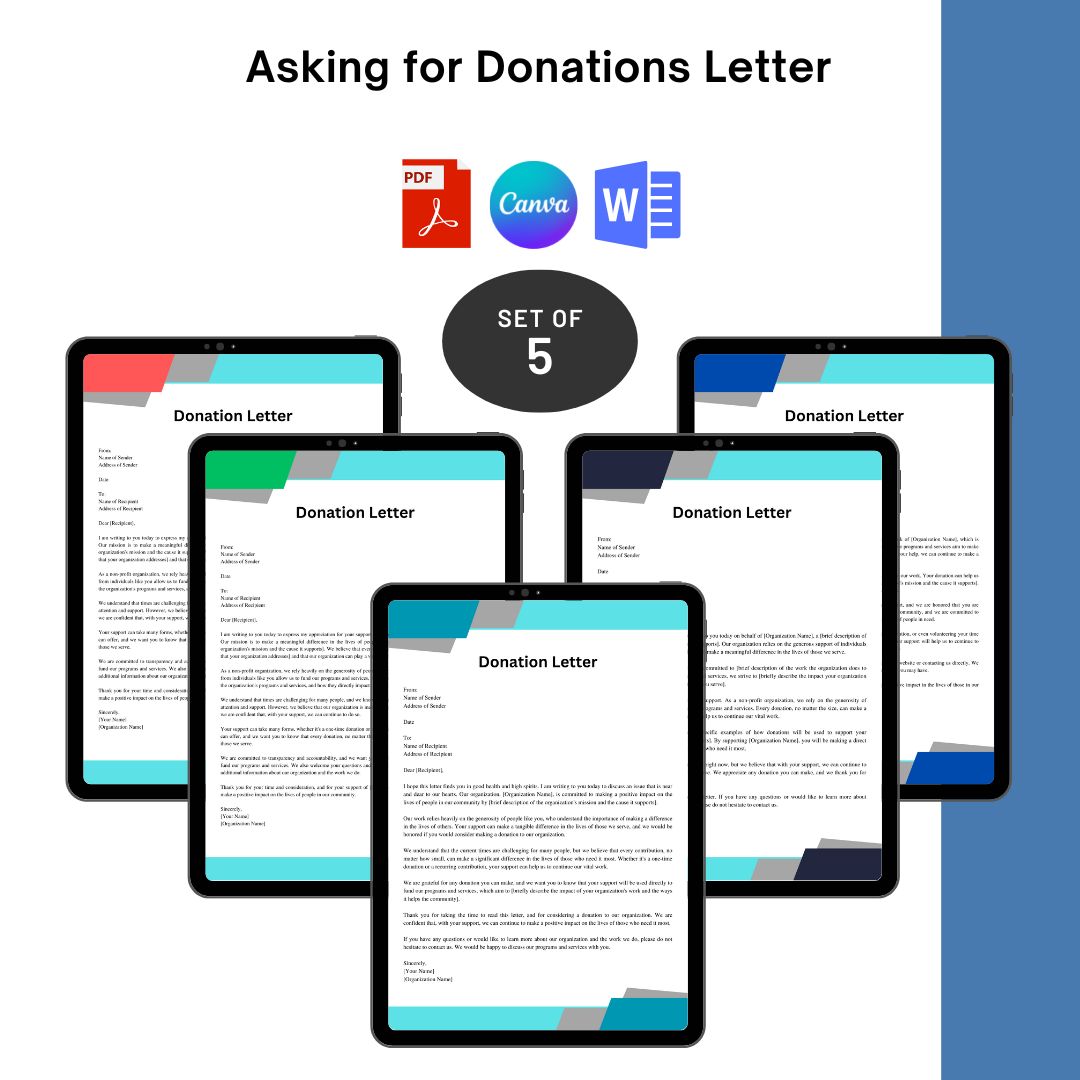 Asking for Donations Letter Sample with Examples [Word]