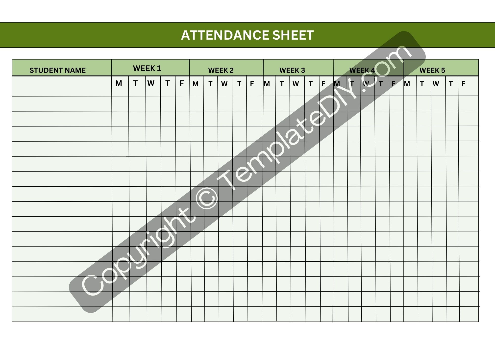 Attendance Roster Template Excel