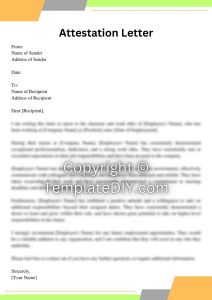 Attestation Letter for An Employee Sample with Examples