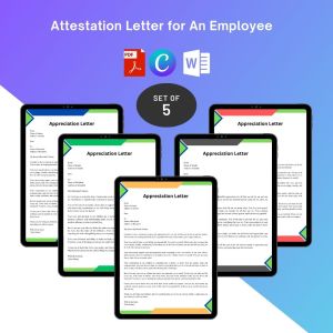 Download Attestation Letter Template | Word Editable Format