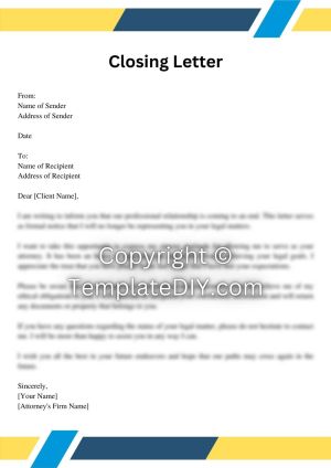 Attorney Closing Letter to Client Sample with Examples