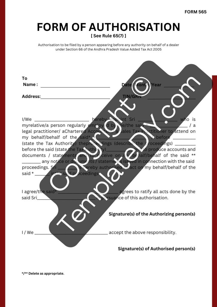 Authorization form Template Printable PDF, Word [Editable]