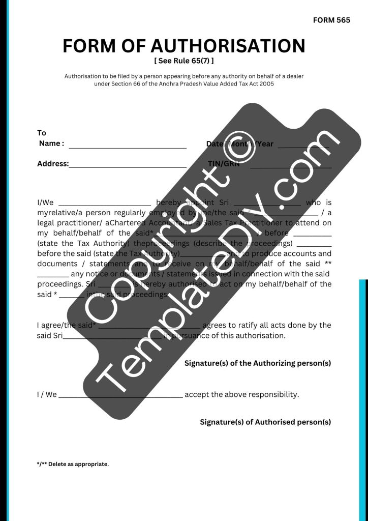 Authorization form Template Printable PDF, Word [Editable]