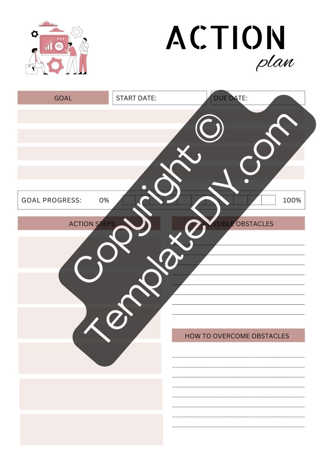 Action Plan Template Printable Template PDF, Word [Editable]