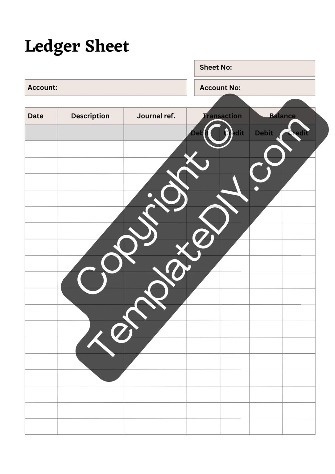 Blank Ledger Sheet Template Printable PDF, Word [Editable]