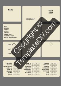 Blank OC Sheet Template Printable PDF, Word [Editable]