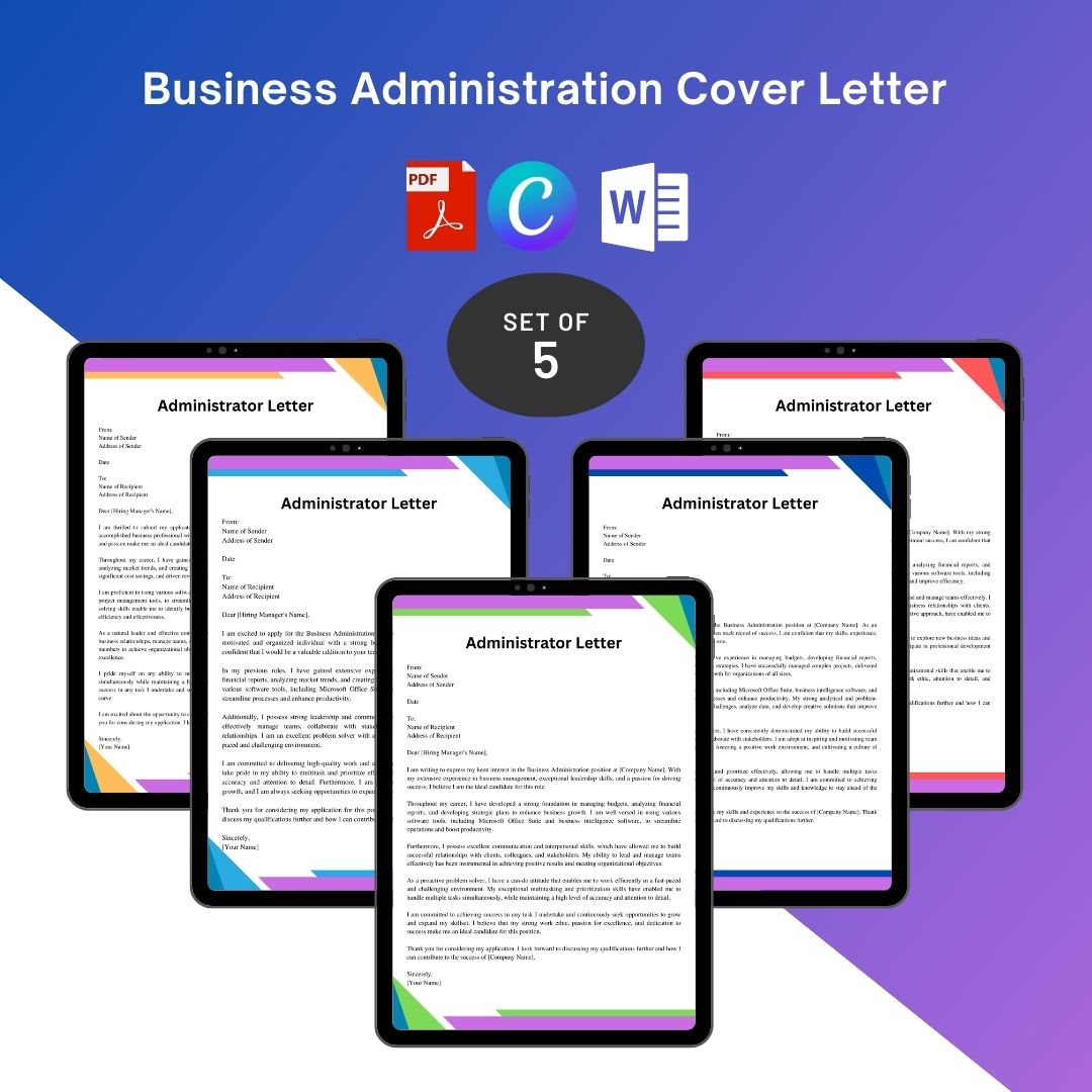 Business Administration Cover Letter Sample with Examples