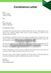 Business Condolence Letter Sample with Examples [Word]