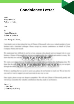 Business Condolence Letter Sample with Examples [Word]