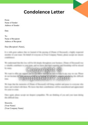 Business Condolence Letter Sample with Examples [Word]