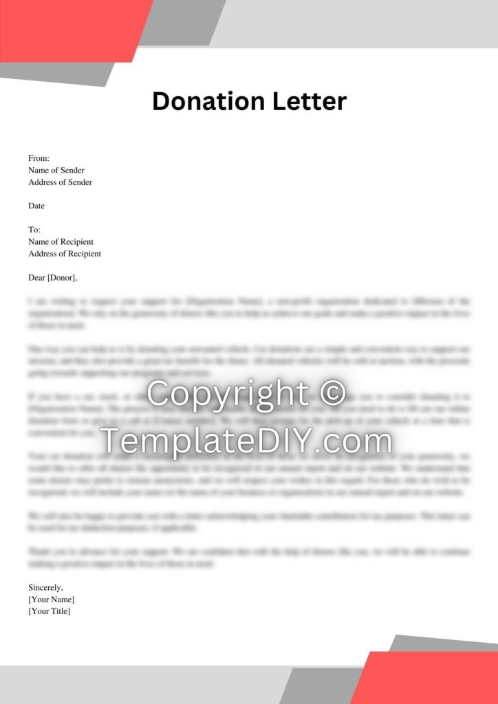 Car Donation Request Letter Sample with Examples [Word]