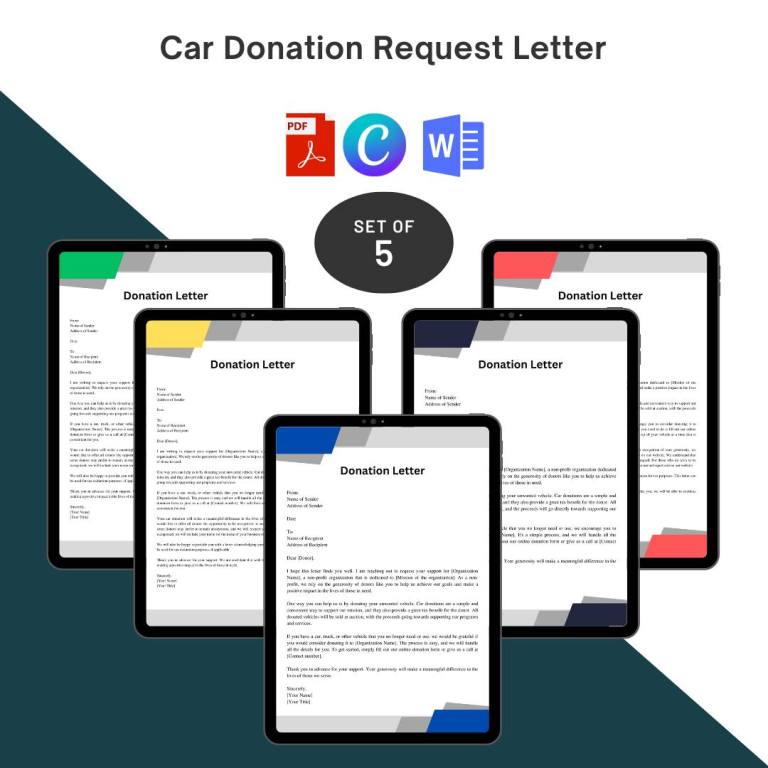 Car Donation Request Letter Sample with Examples [Word]