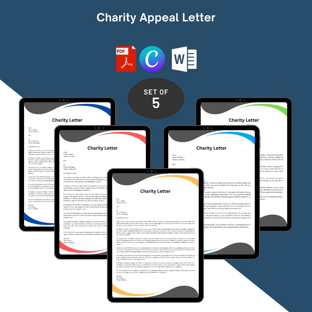 Charity Appeal Letter Sample Template with Examples [Word]