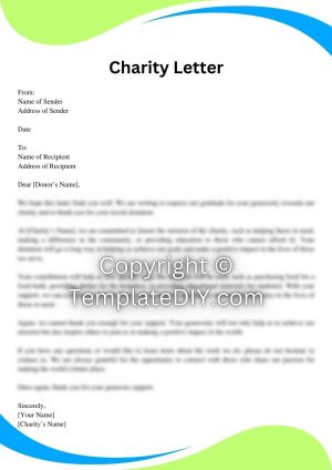 Charity Contribution Letter Sample with Examples [Word]