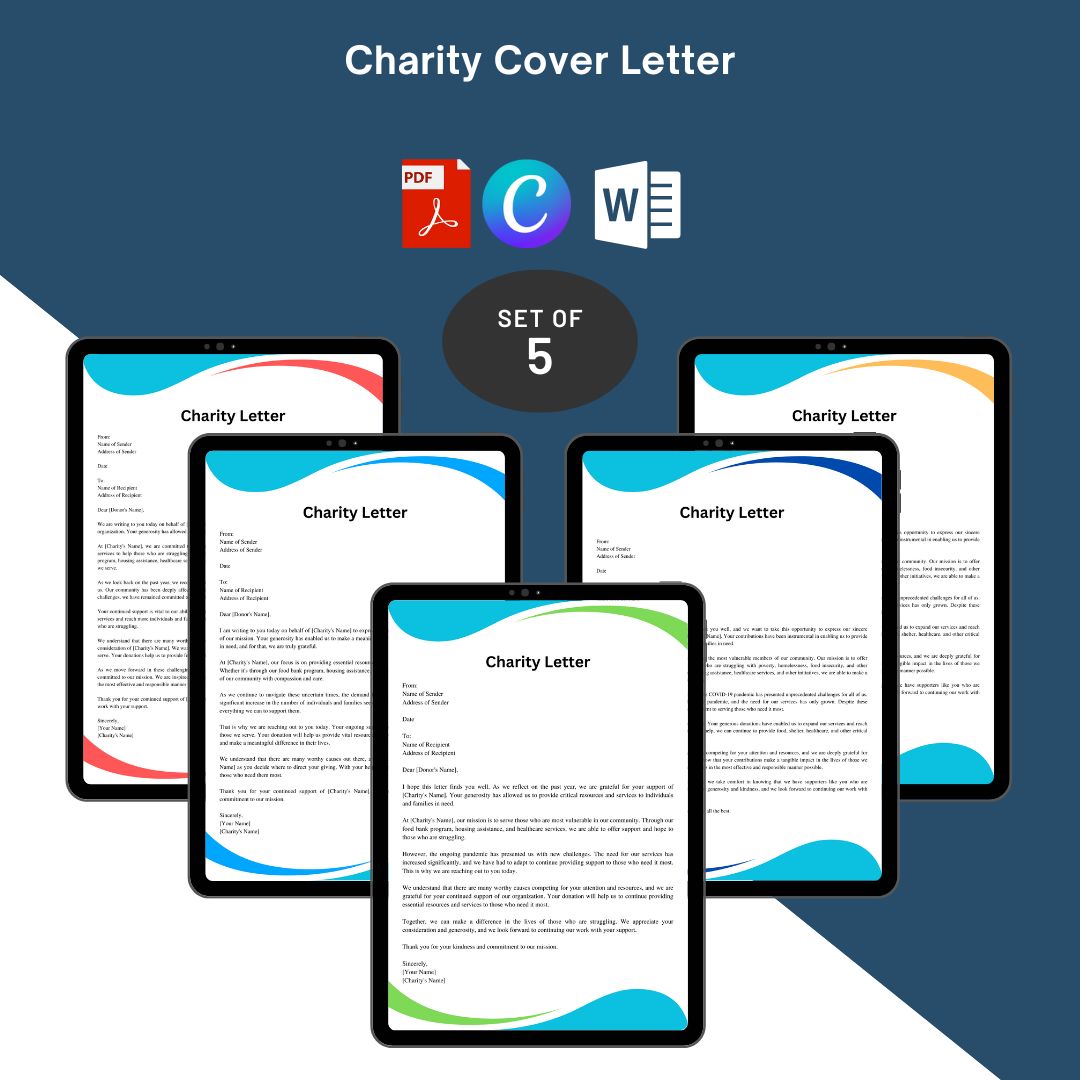 Charity Cover Letter Sample with Examples [Word Editable]