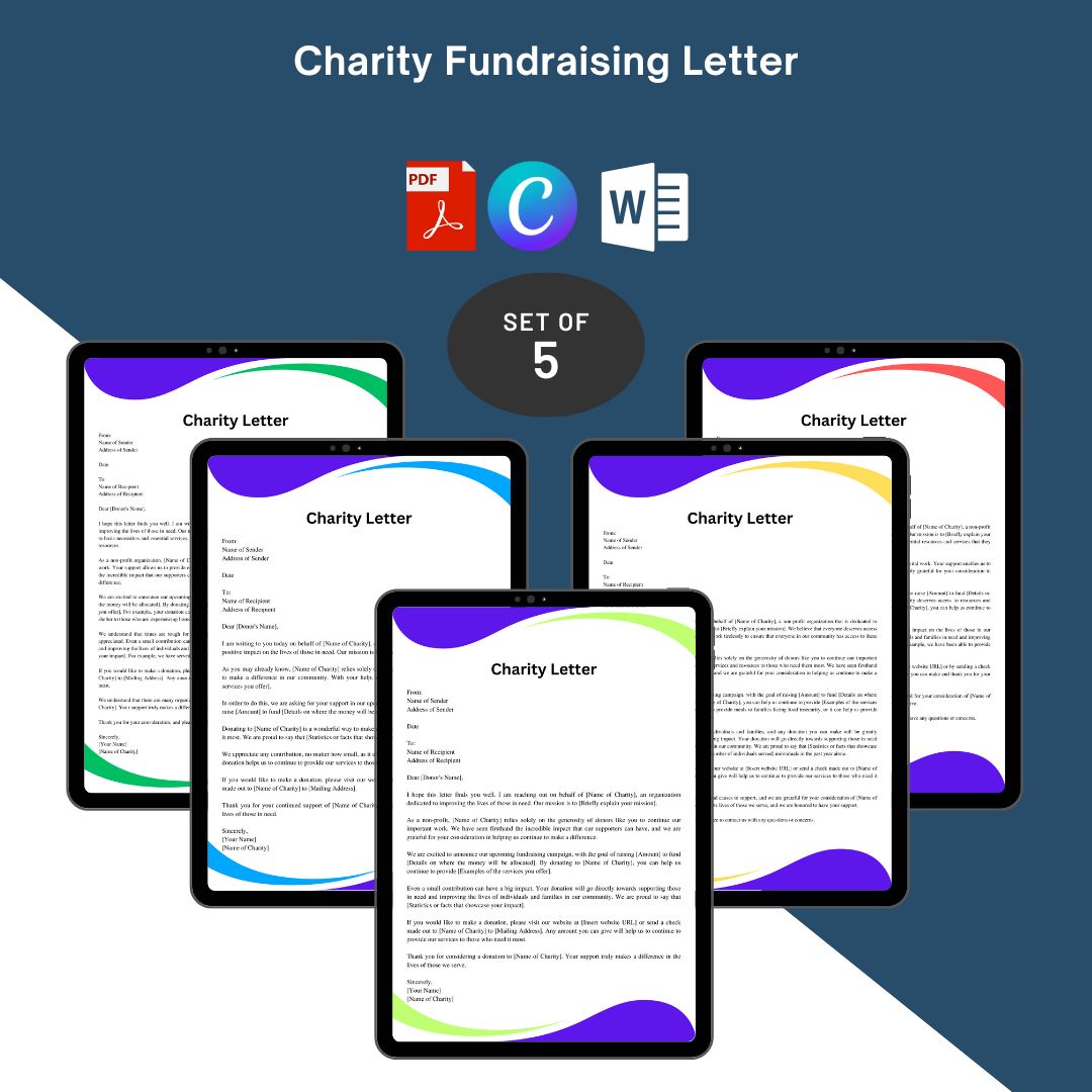 Charity Fundraising Letter Sample with Examples [Word]