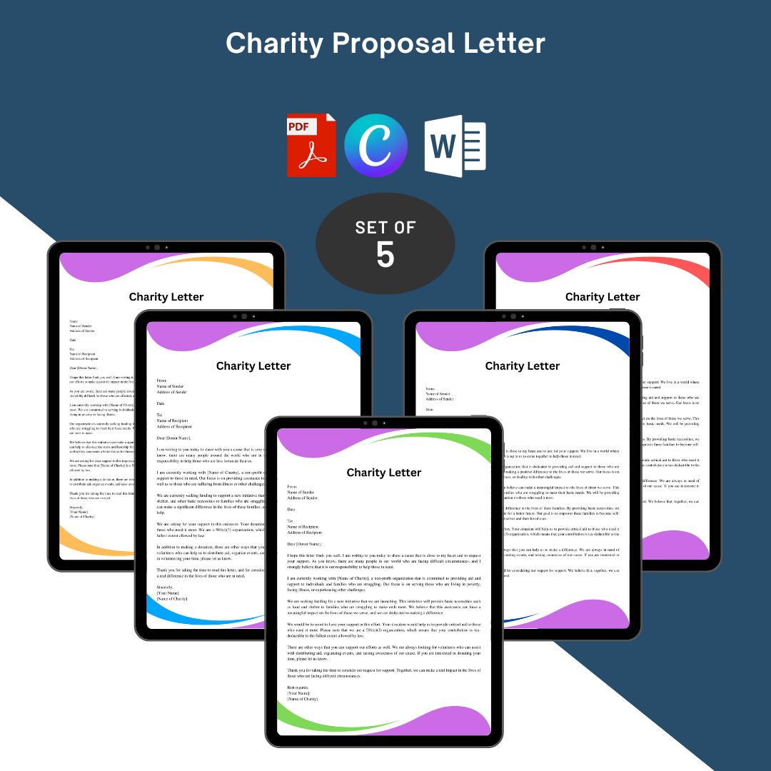 Charity Proposal Letter Sample with Examples [Word]