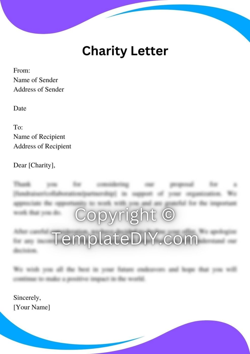 Charity Rejection Letter Sample with Examples [Word]