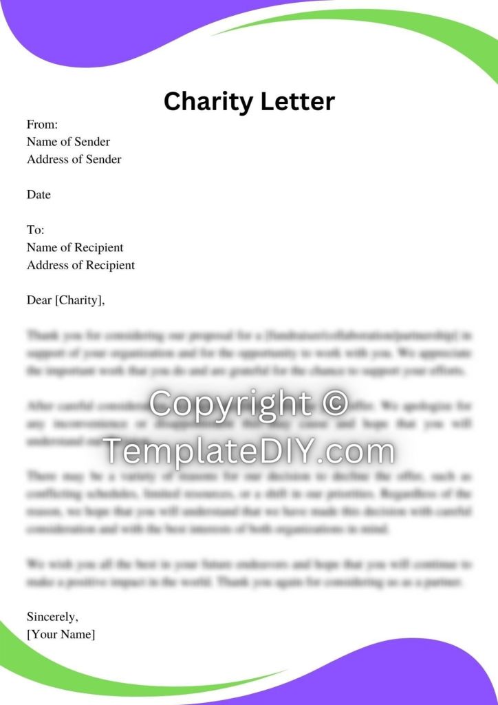 Charity Rejection Letter Sample with Examples [Word]
