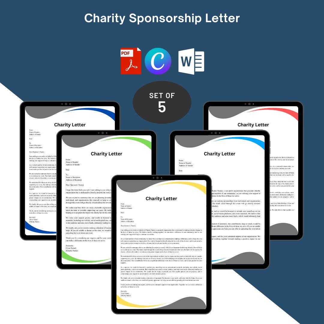 Charity Sponsorship Letter Sample Template with Examples