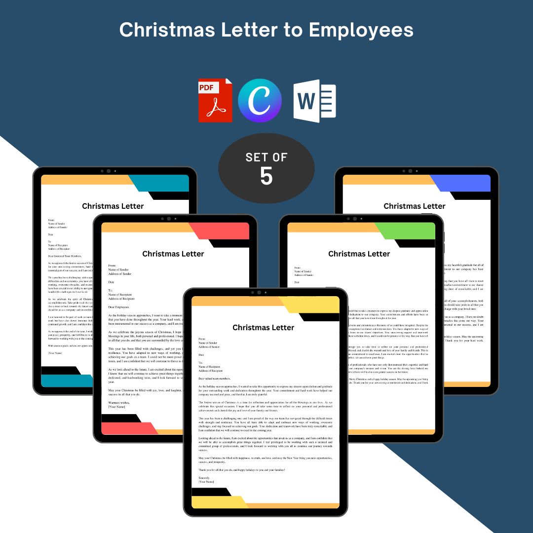 Christmas Letter to Employees Sample Template and Examples